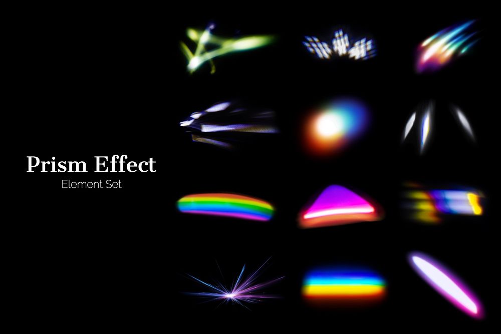 Editable prism effect design element | Premium Editable Design - rawpixel