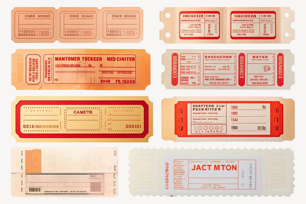 Editable paper ticket design element | Premium Editable Design - rawpixel