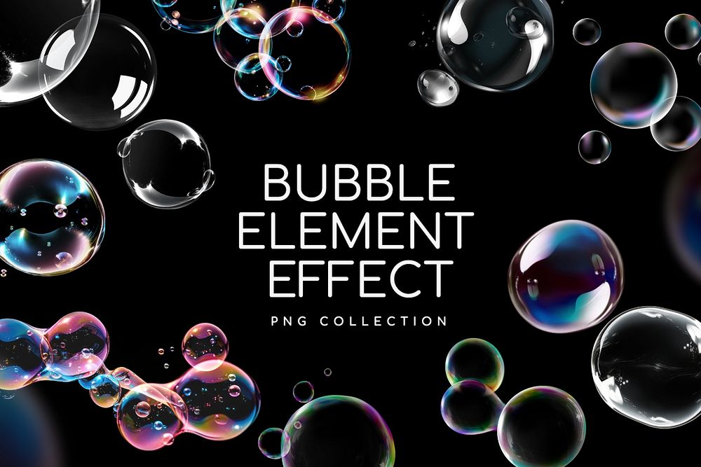 Editable bubble overlay effect design | Premium Editable Design - rawpixel