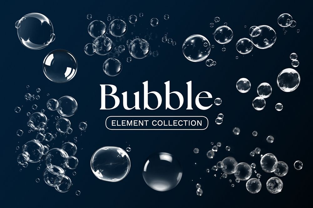Editable bubble effect design element | Premium Editable Design - rawpixel