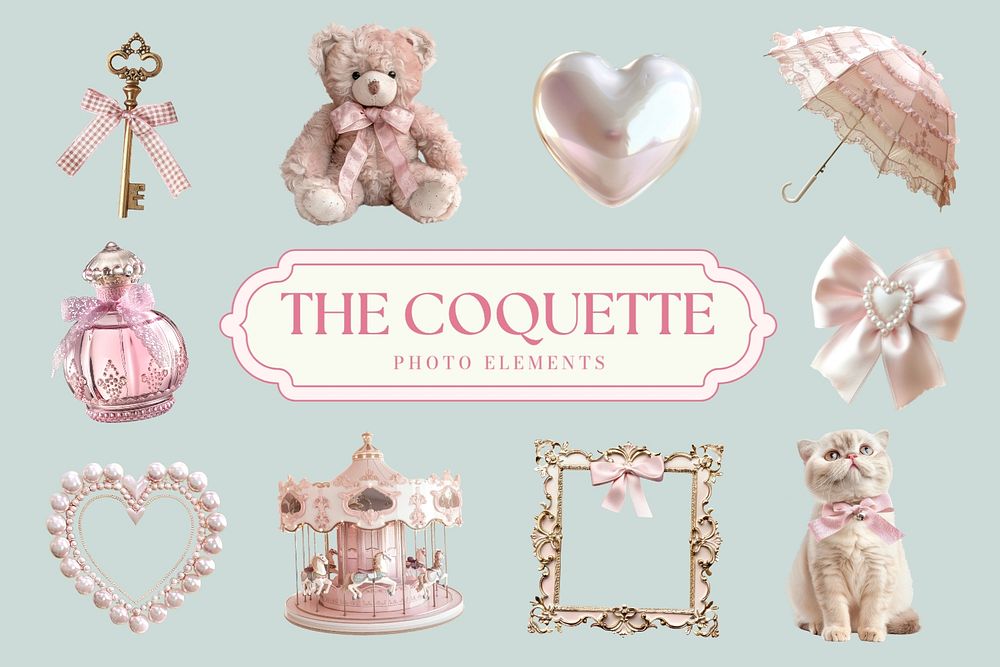 Editable pink coquette design element | Premium Editable Design - rawpixel