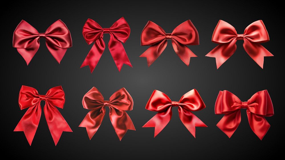 Editable red ribbon bow design | Premium Editable Design - rawpixel