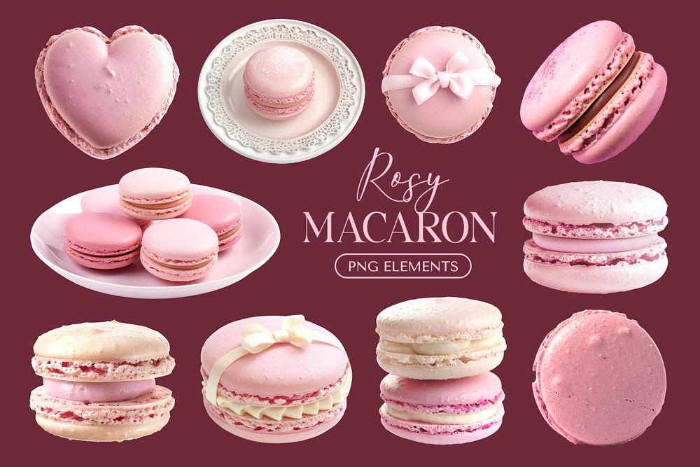 Editable pink macaron design element | Premium Editable Design - rawpixel