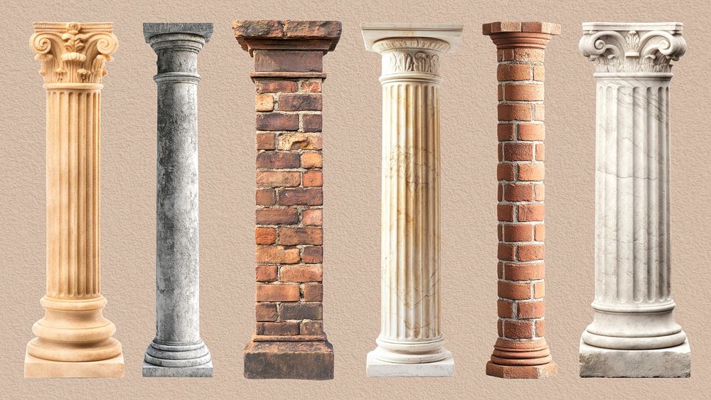 Editable architectural antique pillar design | Premium Editable Design ...