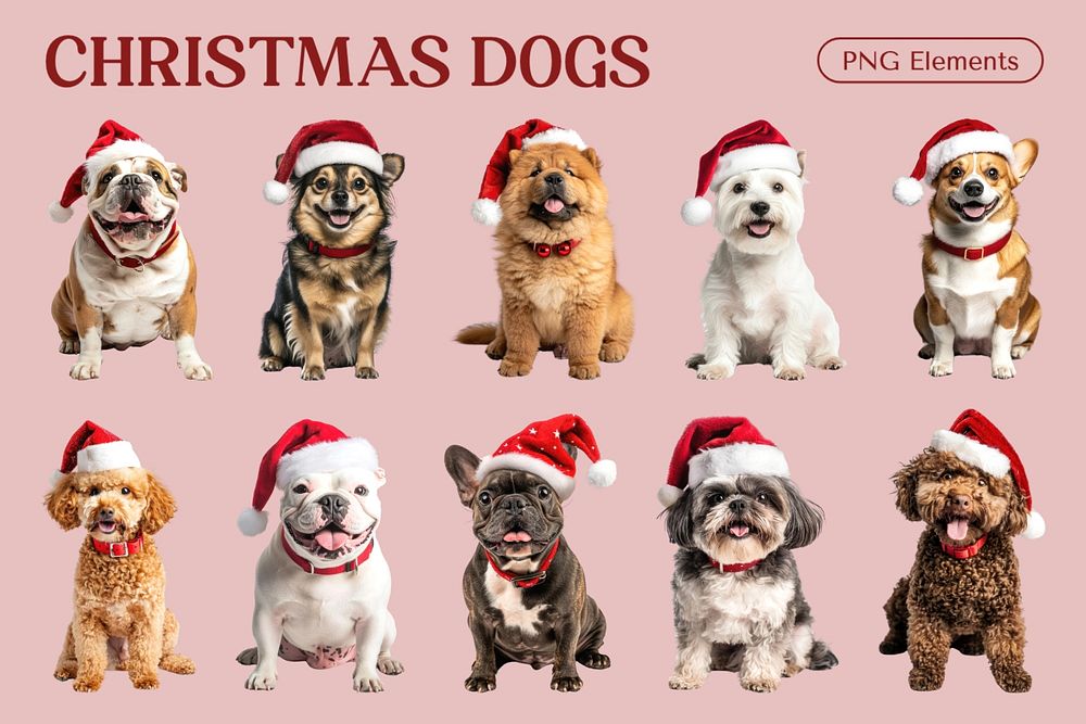 Editable Christmas dog design element | Premium Editable Design - rawpixel