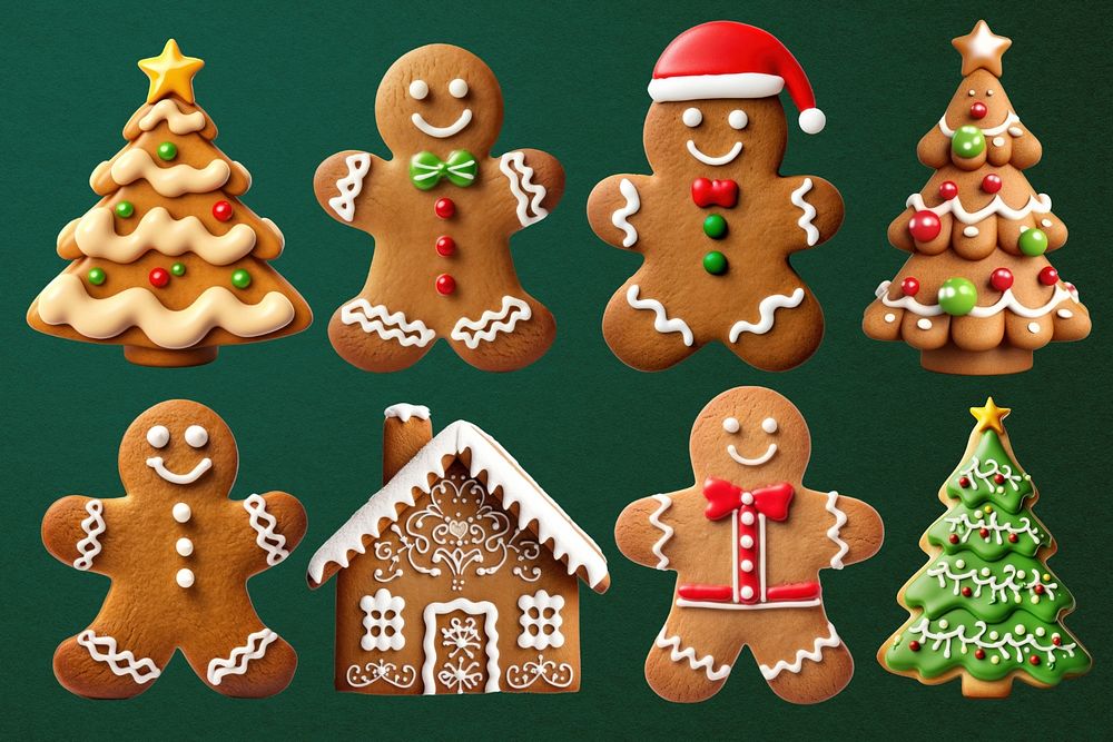 Editable Christmas gingerbread cookies design | Premium Editable Design ...
