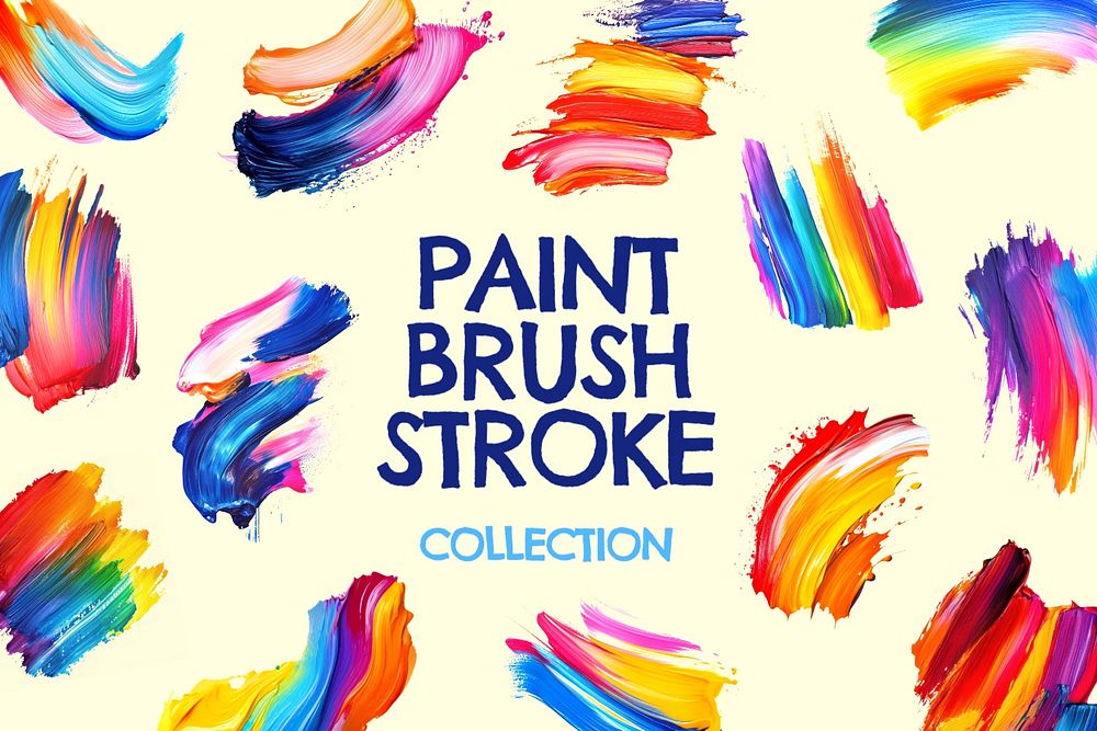 Editable rainbow paint brush stroke | Premium Editable Design - rawpixel