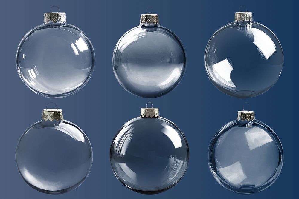 Editable glass Christmas bauble ornament | Premium Editable Design ...
