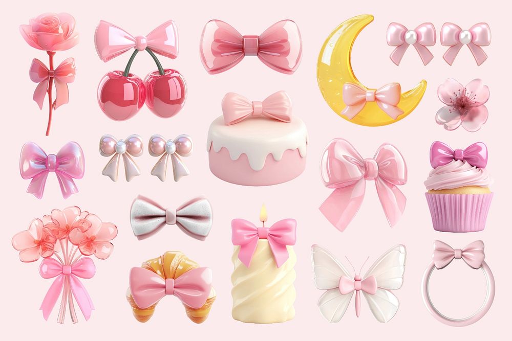 Editable 3d coquette design element | Premium Editable Design - rawpixel