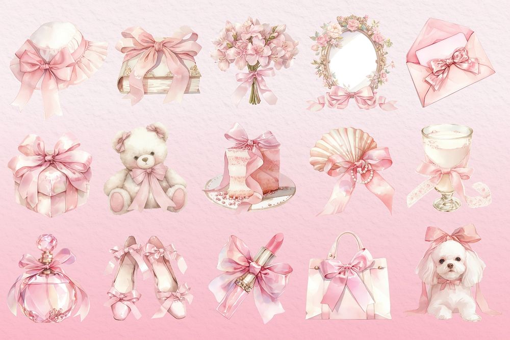 Editable pink coquette design element | Premium Editable Design - rawpixel