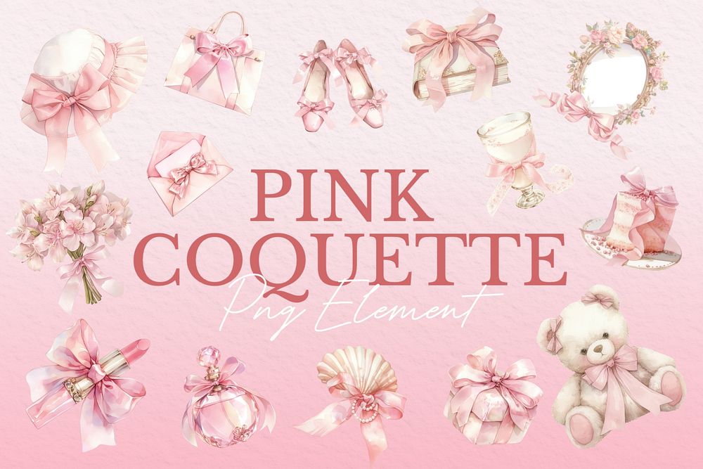 Editable pink coquette design element | Premium Editable Design - rawpixel