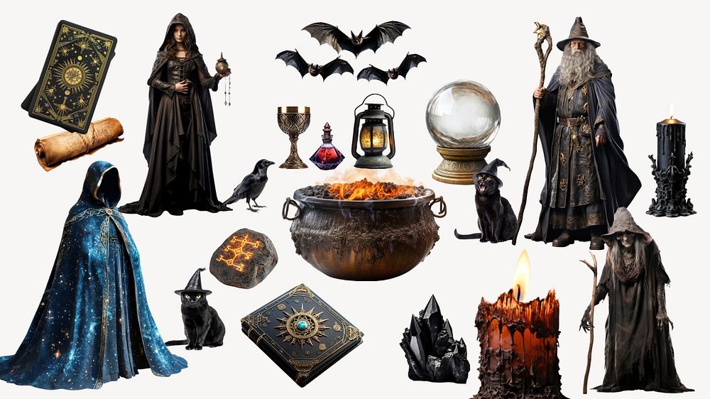 Editable fantasy wizard design element | Premium Editable Design - rawpixel