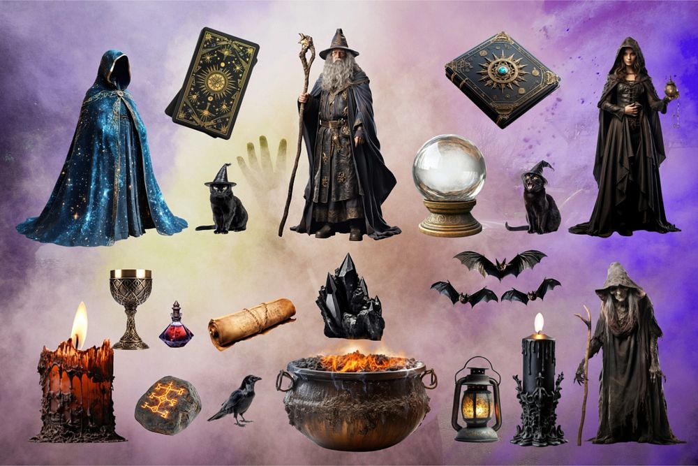 Editable fantasy wizard design element | Premium Editable Design - rawpixel