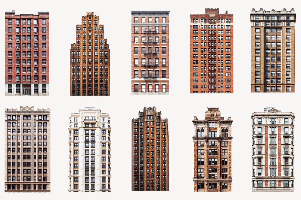 Editable classic skyscraper design element | Premium Editable Design ...