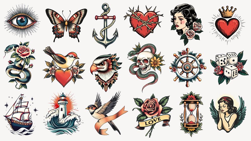 Editable vintage tattoo design element | Premium Editable Design - rawpixel