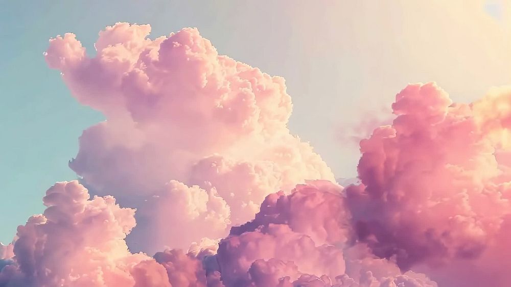 Dreamy video scene pastel pink | Free Video - rawpixel