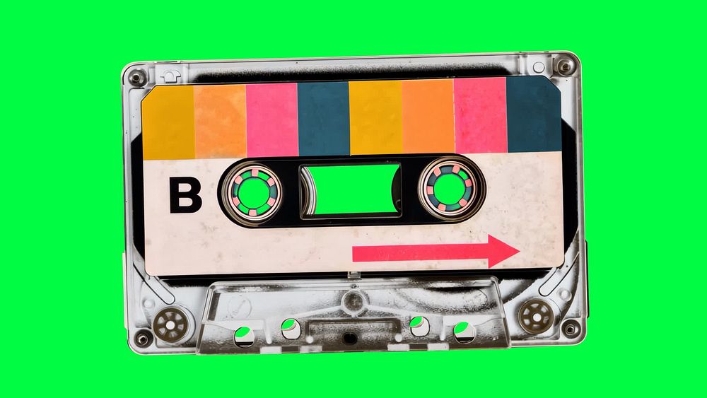 Retro colorful cassette tape animation, | Free Video - rawpixel