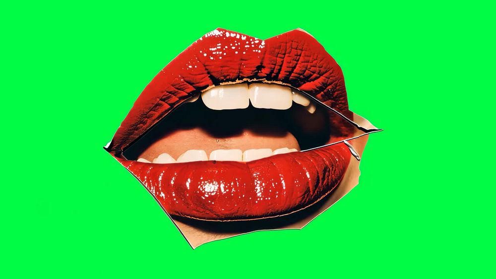 Vibrant lips collage animation, transparent | Free Video - rawpixel