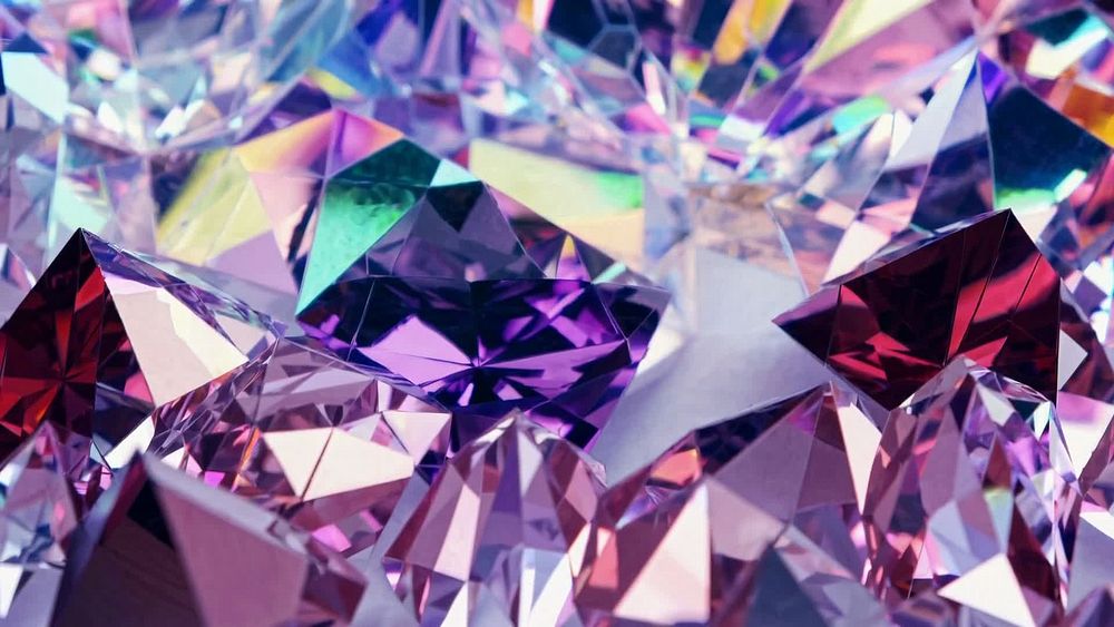 Close-up video colorful, multifaceted crystals | Free Video - rawpixel