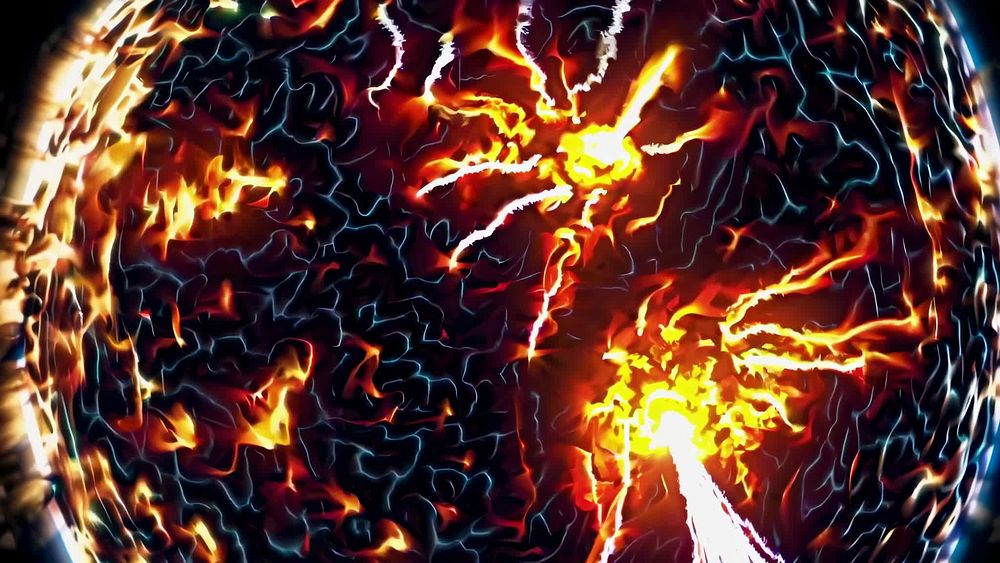 Aerial view fiery, abstract cosmic | Free Video - rawpixel