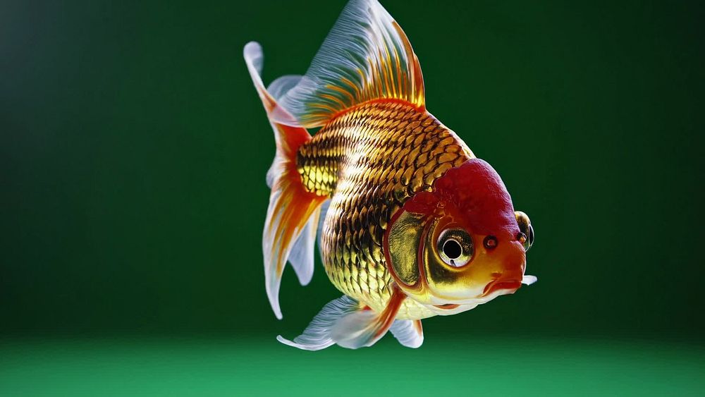 Close-up video vibrant goldfish green | Free Video - rawpixel
