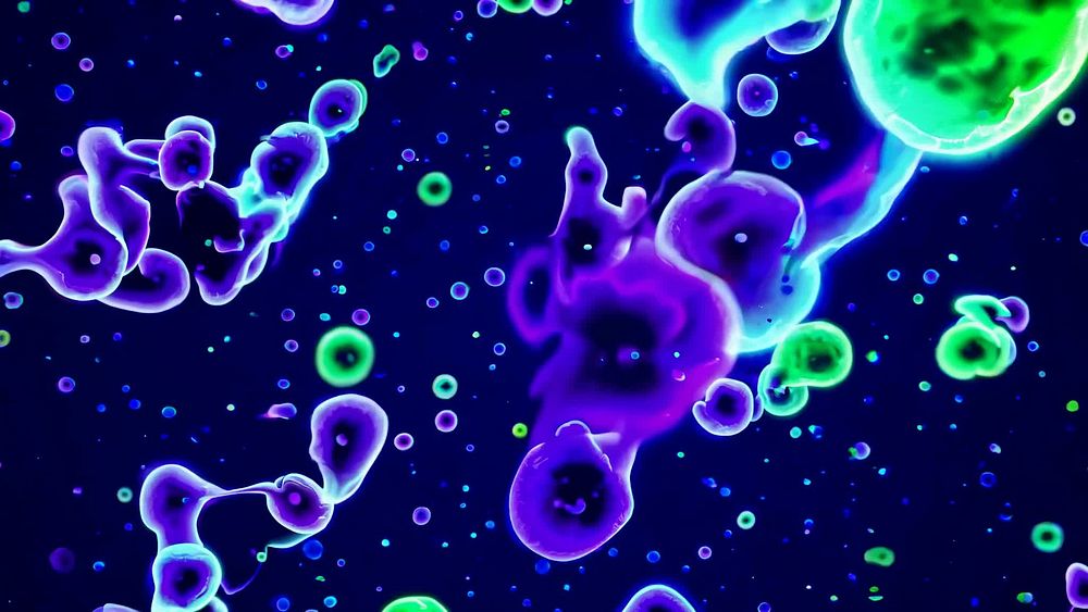 Abstract video glowing neon blobs | Free Video - rawpixel