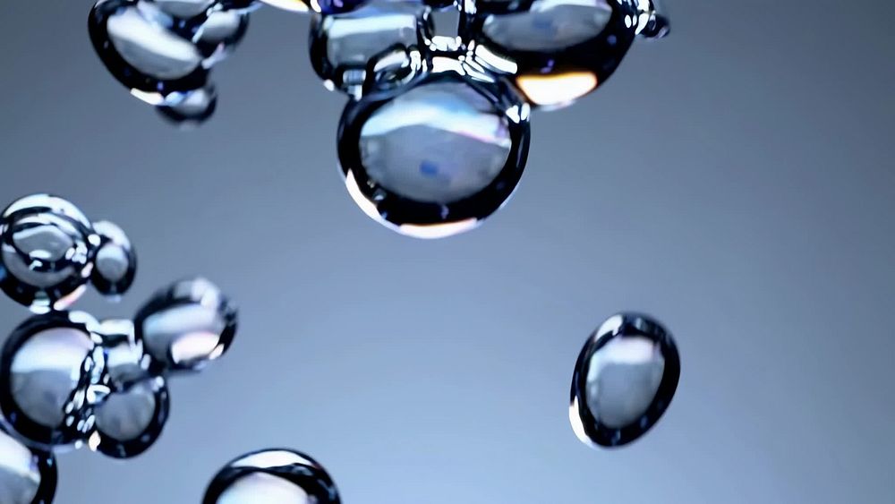 Close-up video floating metallic bubbles | Free Video - rawpixel