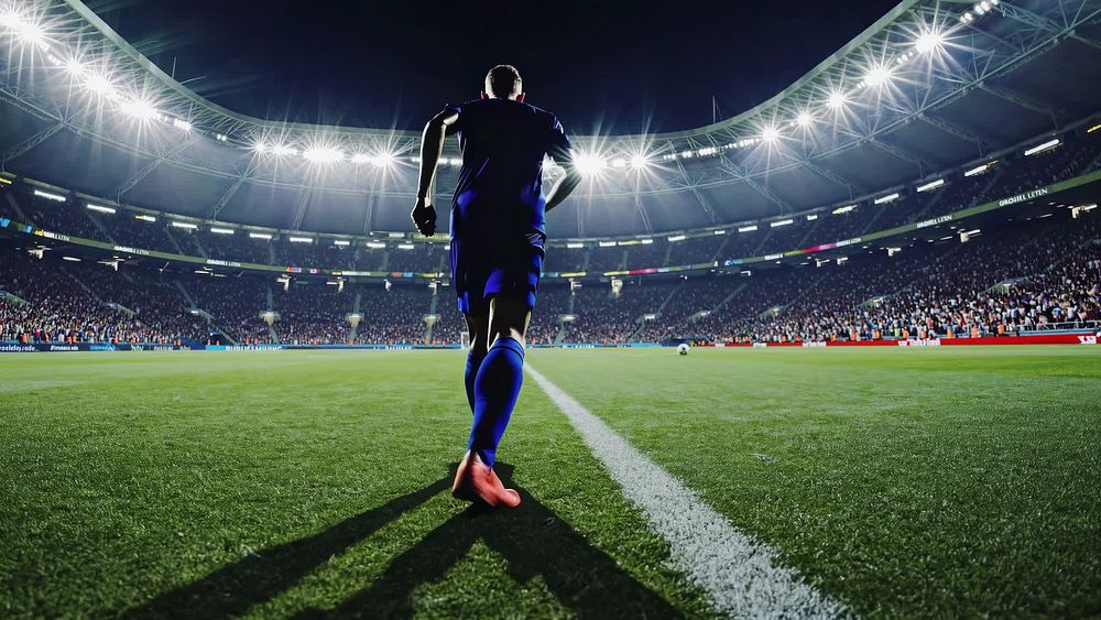 Low-angle shot soccer player walking | Free Video - rawpixel