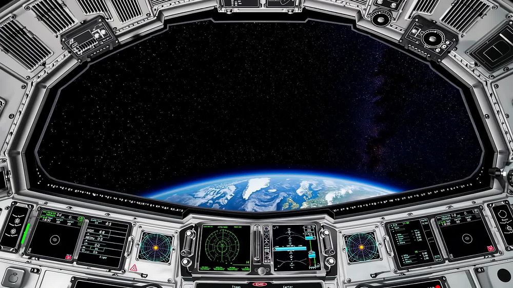 video concept spaceship cockpit view | Free Video - rawpixel