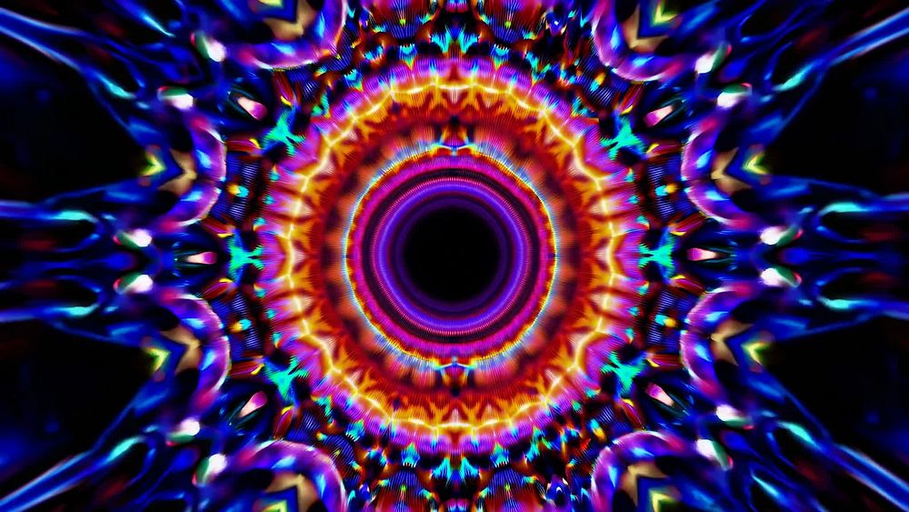 vibrant, kaleidoscopic video scene symmetrical, | Free Video - rawpixel