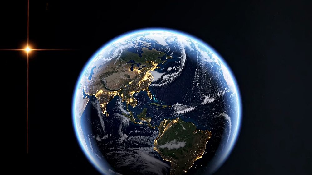 Aerial video view Earth space, | Free Video - rawpixel