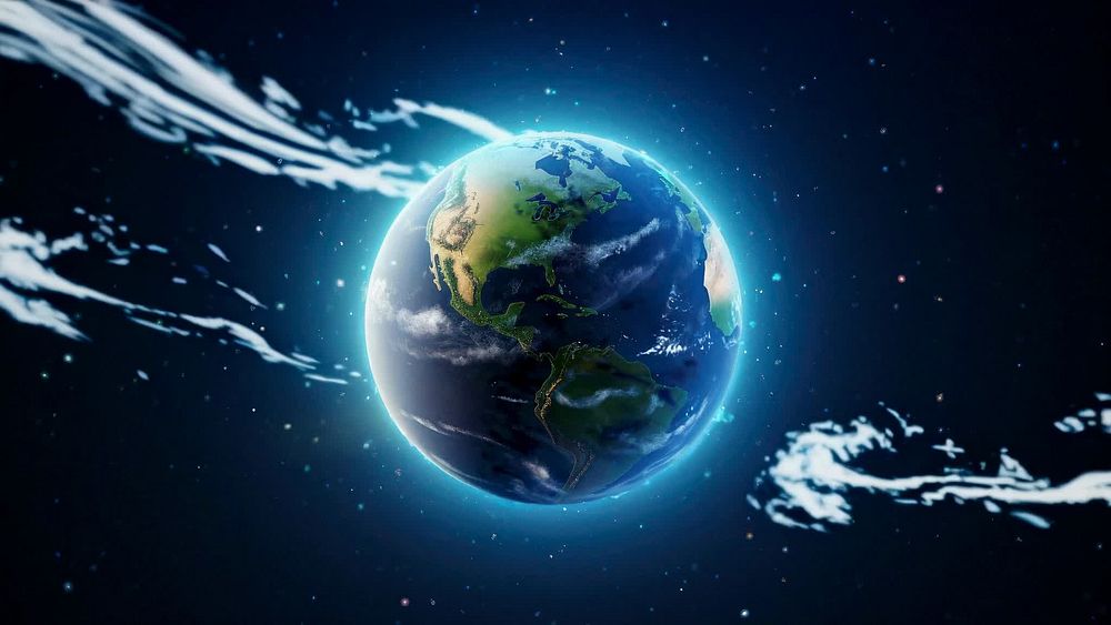 cosmic video scene Earth space, | Free Video - rawpixel