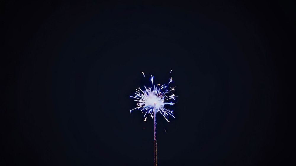 low-angle video shot single sparkler | Free Video - rawpixel