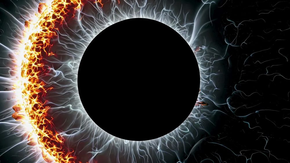 Aerial view fiery eclipse dynamic | Free Video - rawpixel