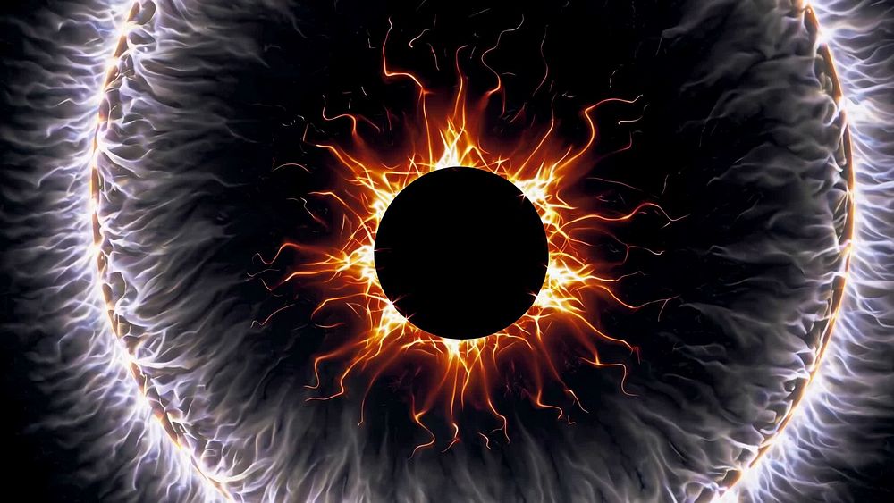 mesmerizing close-up video fiery eclipse, | Free Video - rawpixel