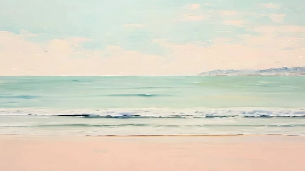 Serene beach scene video wide-angle | Free Video - rawpixel