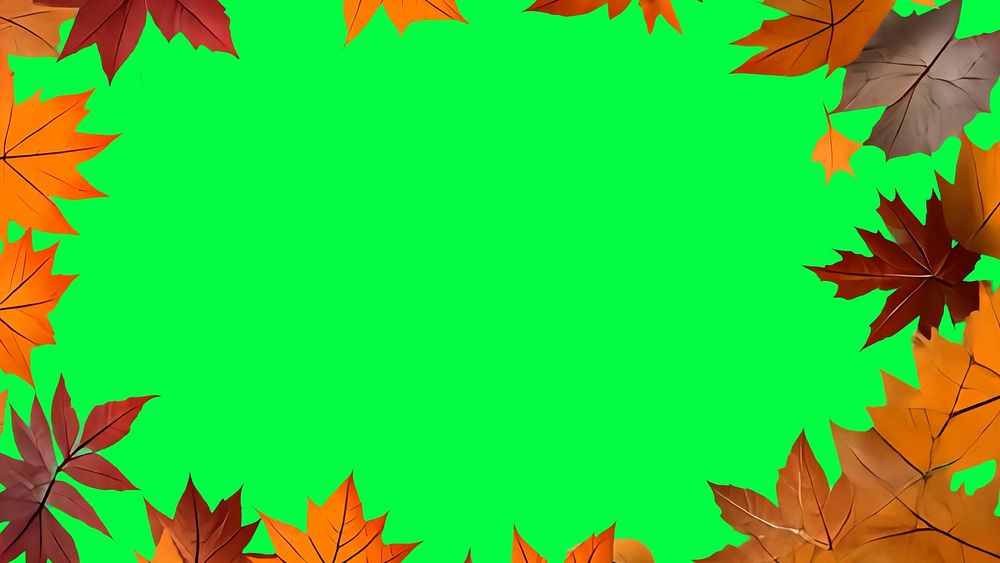 Autumn leaves frame animation, transparent | Free Video - rawpixel