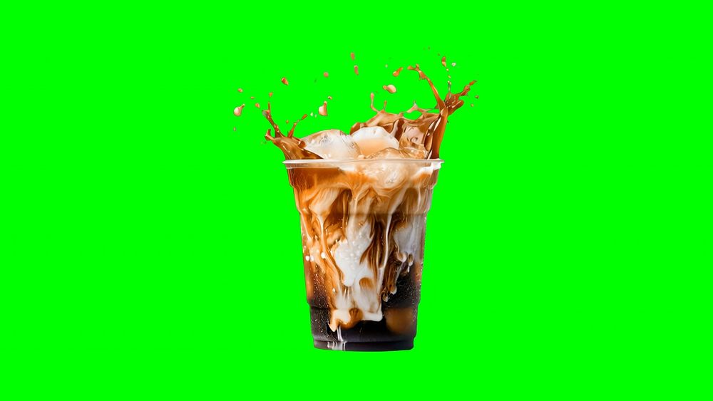 Iced coffee splash animation, transparent | Free Video - rawpixel