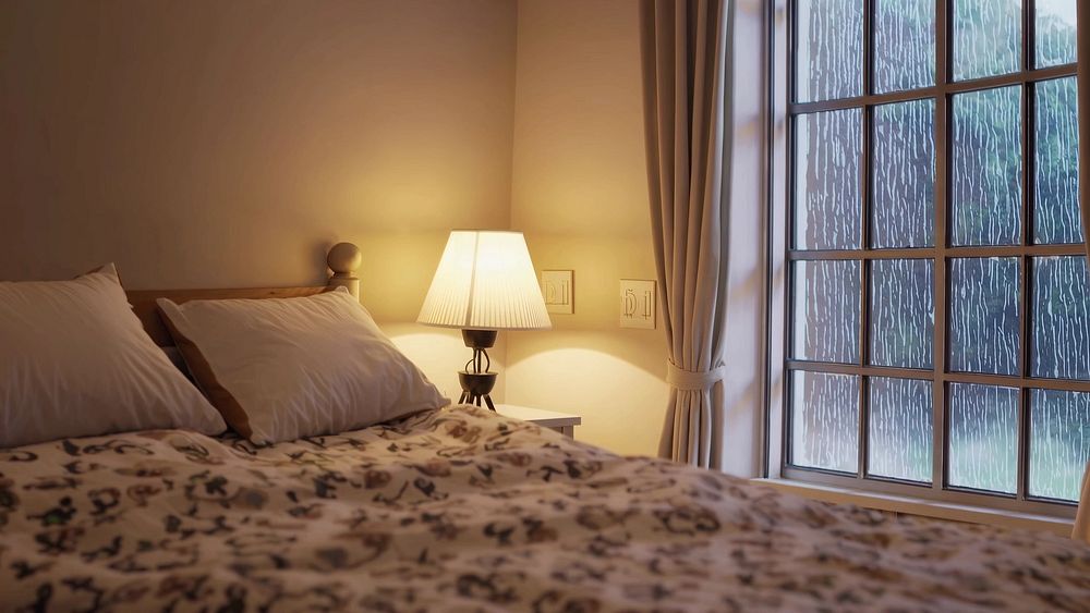 Cozy bedroom scene side angle | Free Video - rawpixel