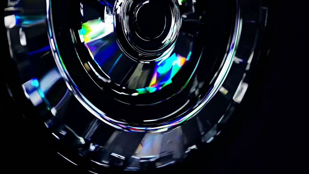 Abstract close-up spinning CD, capturing | Free Video - rawpixel
