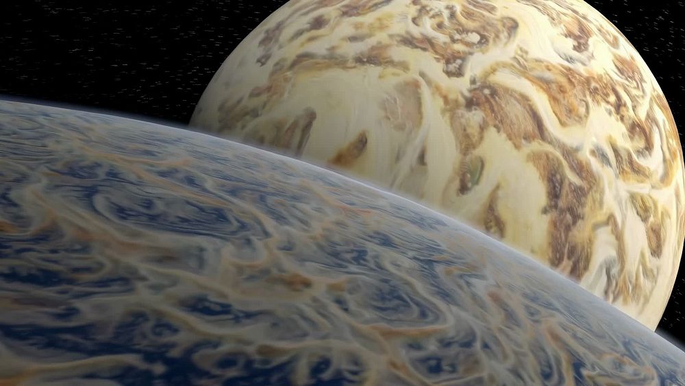 video still two swirling planets | Free Video - rawpixel