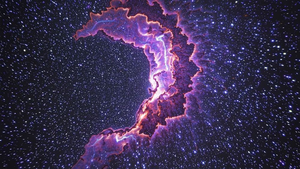 mesmerizing cosmic video scene top-down | Free Video - rawpixel