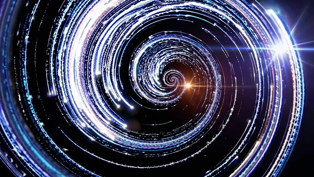 dynamic, spiraling vortex light trails | Free Video - rawpixel