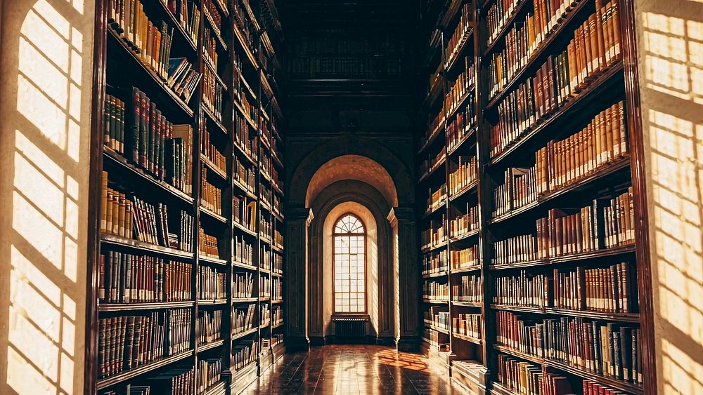 Warm-toned video vintage library low-angle | Free Video - rawpixel