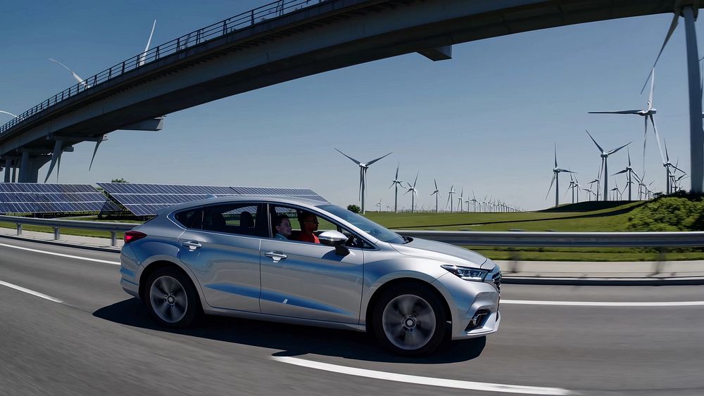 Dynamic side view silver car | Free Video - rawpixel