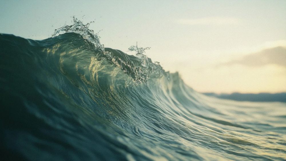 Close-up, low-angle shot wave cresting | Free Video - rawpixel