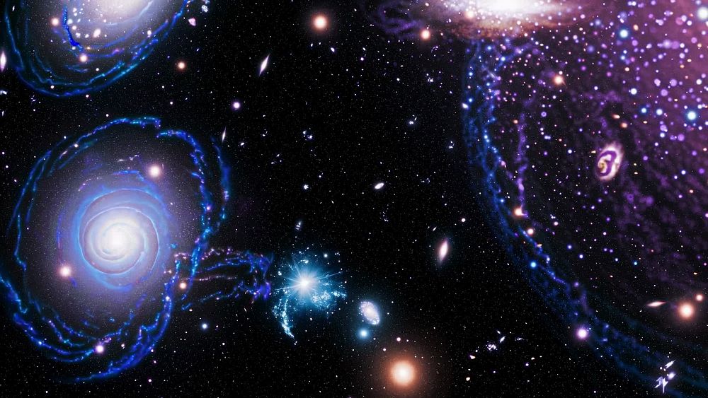 cosmic video scene top-down angle, | Free Video - rawpixel