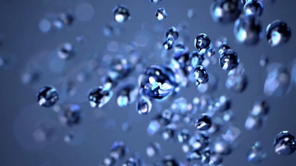 Close-up video floating water droplets, | Free Video - rawpixel
