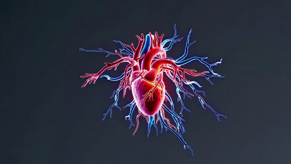 Digital illustration human heart arteries | Free Video - rawpixel