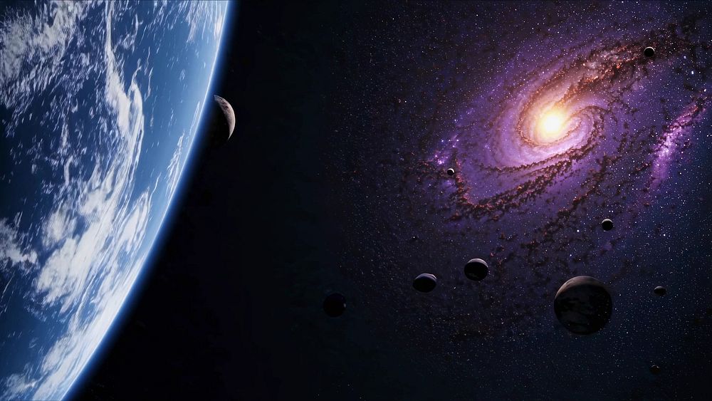 cosmic video scene wide-angle view | Free Video - rawpixel